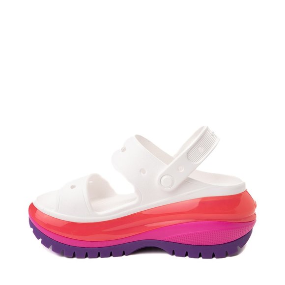 CROCS | Shoes | New Crocs Mega Crush Sandal White Multicolor | Poshmark